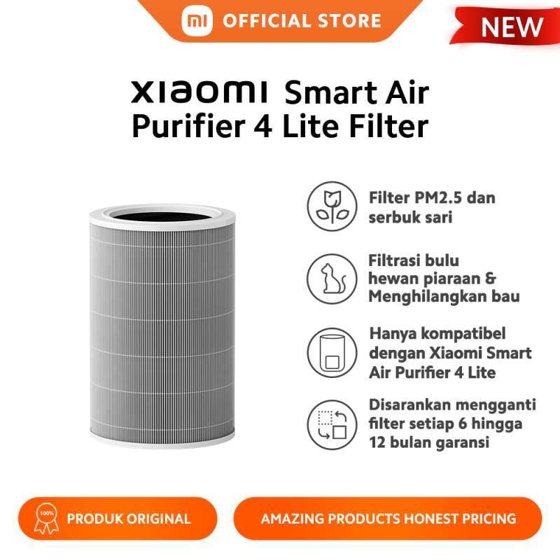 Jual Xiaomi Official Air Purifier 4 Lite Filter Menyaring Secara 360 ...