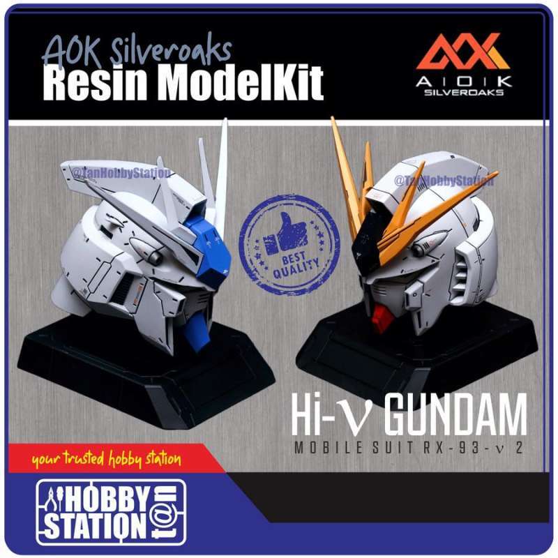 Jual AOK Silveroaks Hi Nu Gundam RX-93 -v2 Head - Modelkit Resin ...