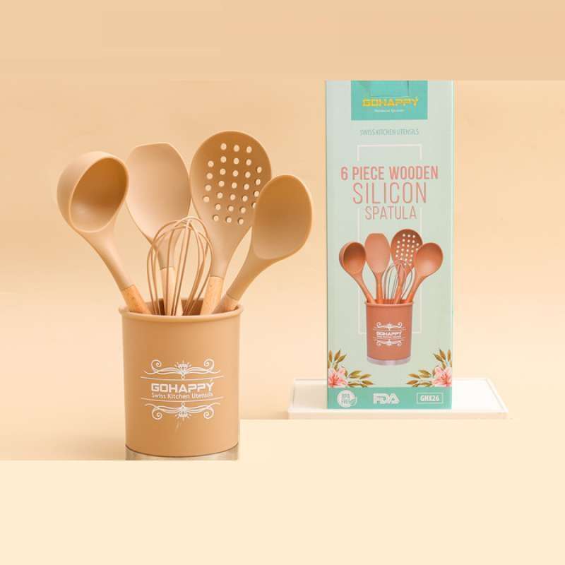 Jual Spatula Kitchen Anti Panas Il 172 - Alat Dapur Sutil Set Isi 6 ...