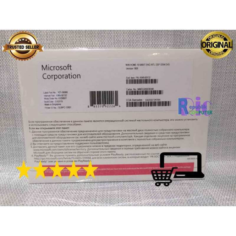 Jual Windows Pro Home Full Versions Bit Fullpack Original Lifetime Bergaransi Di Seller