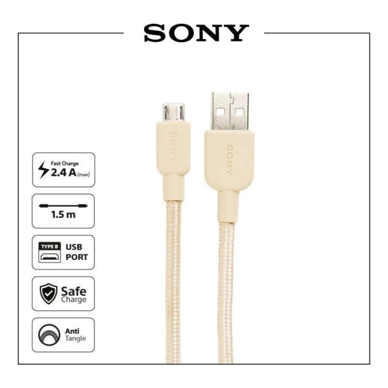 Promo Sony Cp-abp150 Braided Cable Mikro Usb Fast Charging Kabel Charger Diskon 1% Di Seller ...