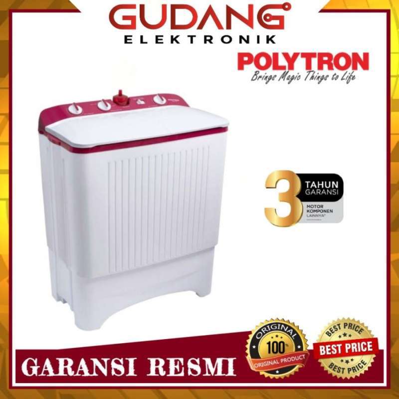 Jual MESIN CUCI 2 TABUNG POLYTRON PWM 752 TWIN TUB POLYTRON PWM752 di ...