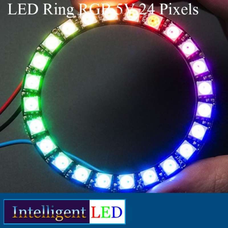 Jual Led Ring Addressable Rgb 5V 24 Pixels Led Support Arduino di ...