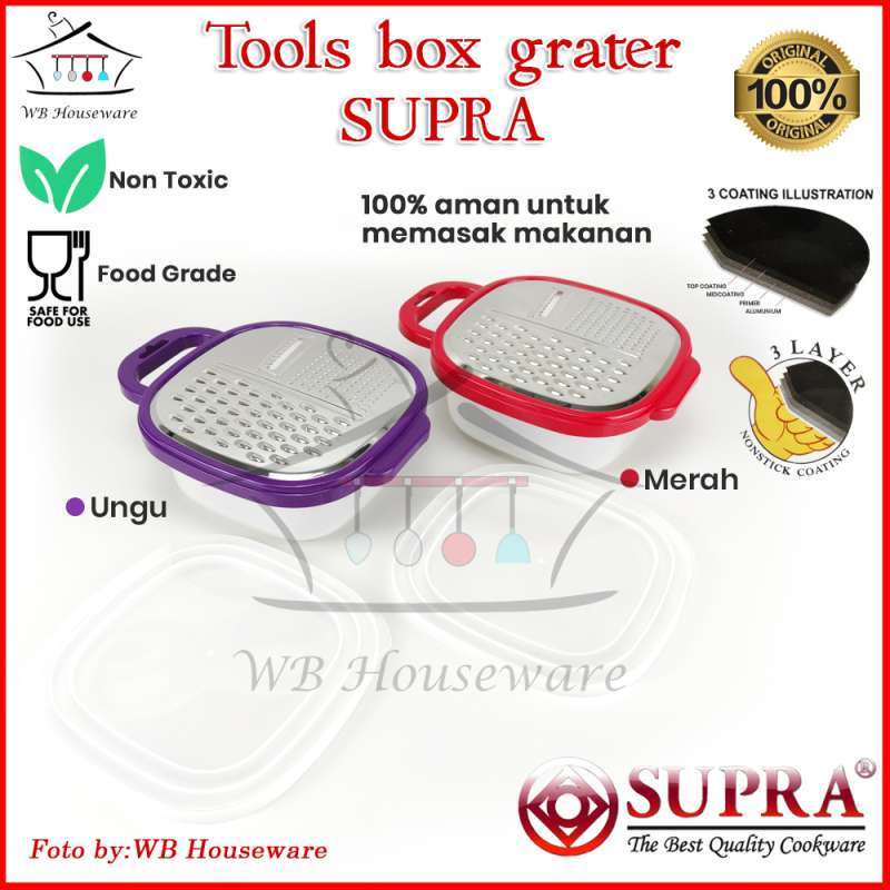 Jual parutan 3 in 1 supra / grater stainless parutan buah, keju, sayur ...
