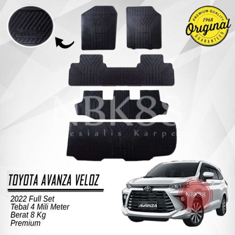 Promo Karpet Mobil All New Avanza Veloz 2022 Full Set Bagasi Logo Hitam ...
