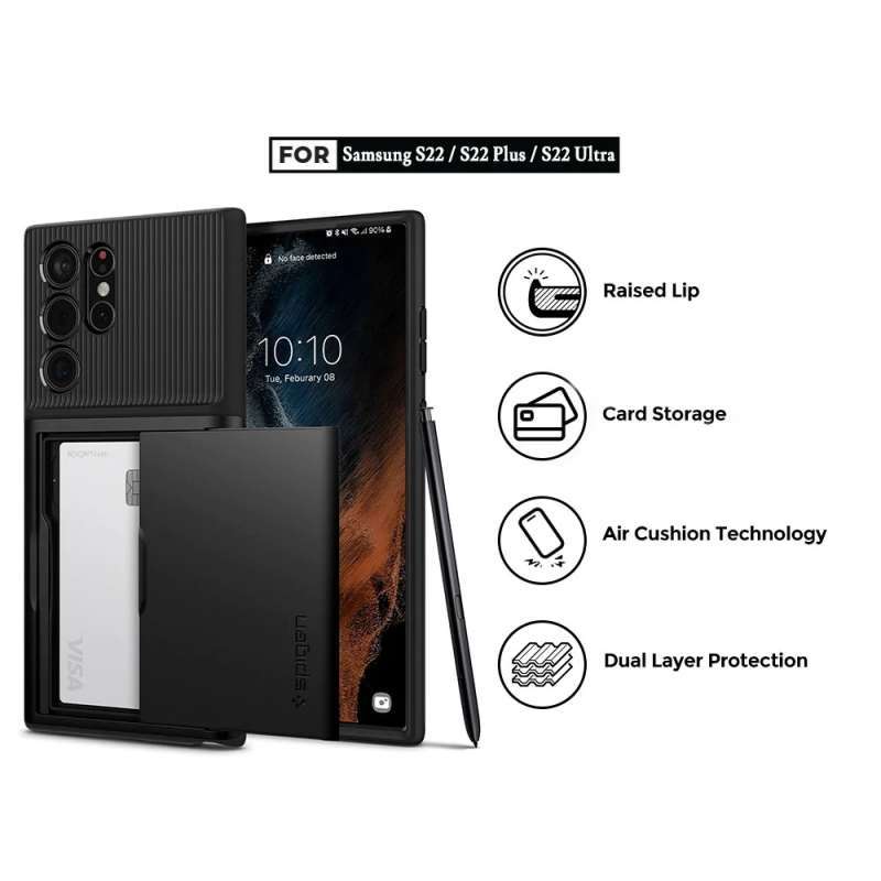 Promo Case Samsung Galaxy S22 Ultra Plus Spigen Slim Armor CS Card Casing Diskon 4% di Seller ...