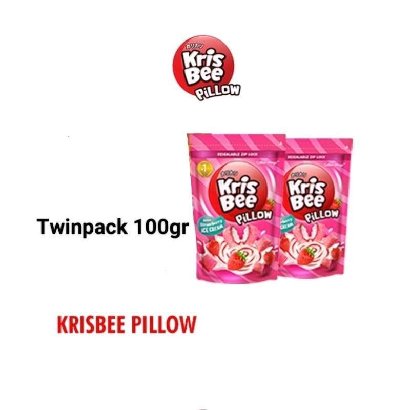Jual Krisbee Pillow Snack Makanan Ringan Rasa Strawberry Ice Cream ...