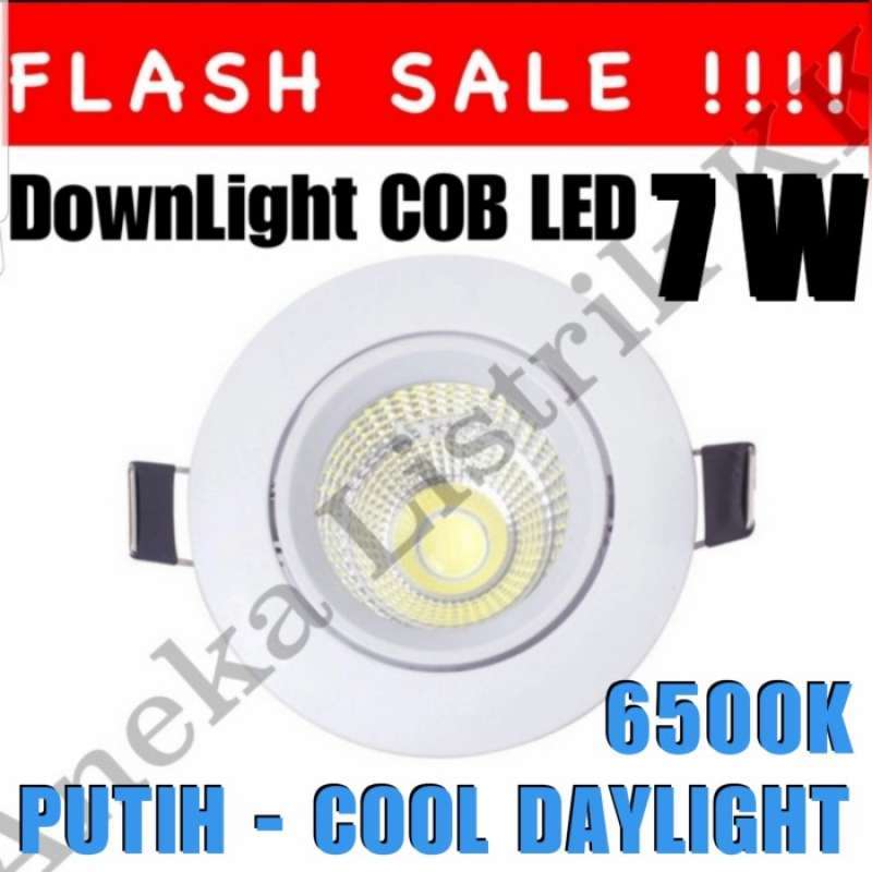 Jual DOWNLIGHT LED 7W 6500K DL HALOGEN COB SPOT SOROT 7 W WATT PUTIH ...