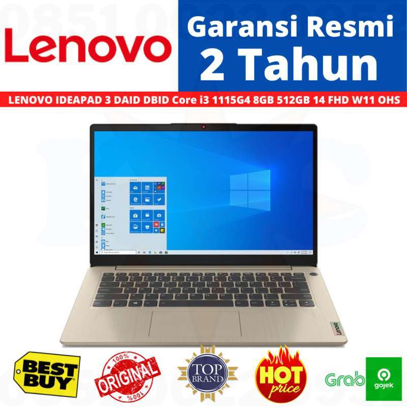 Jual LENOVO IDEAPAD 3 82H701FSID Core i3 1115G4 8GB 512GB 14 FHD W11 ...