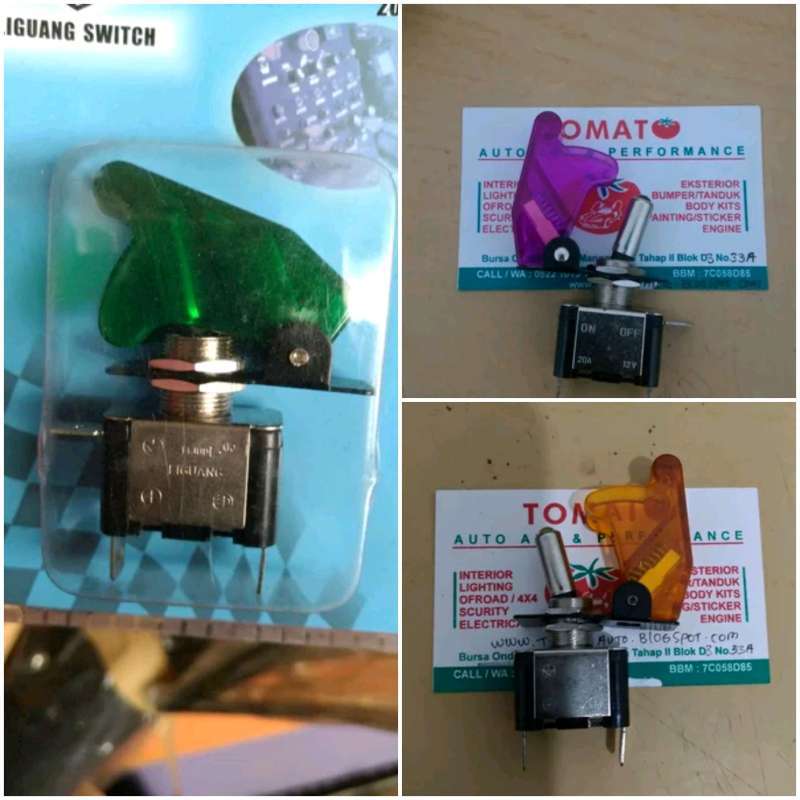 Jual SAKLAR SWITCH PILOT PESAWAT 12 volt switch lampu swit lampu ...