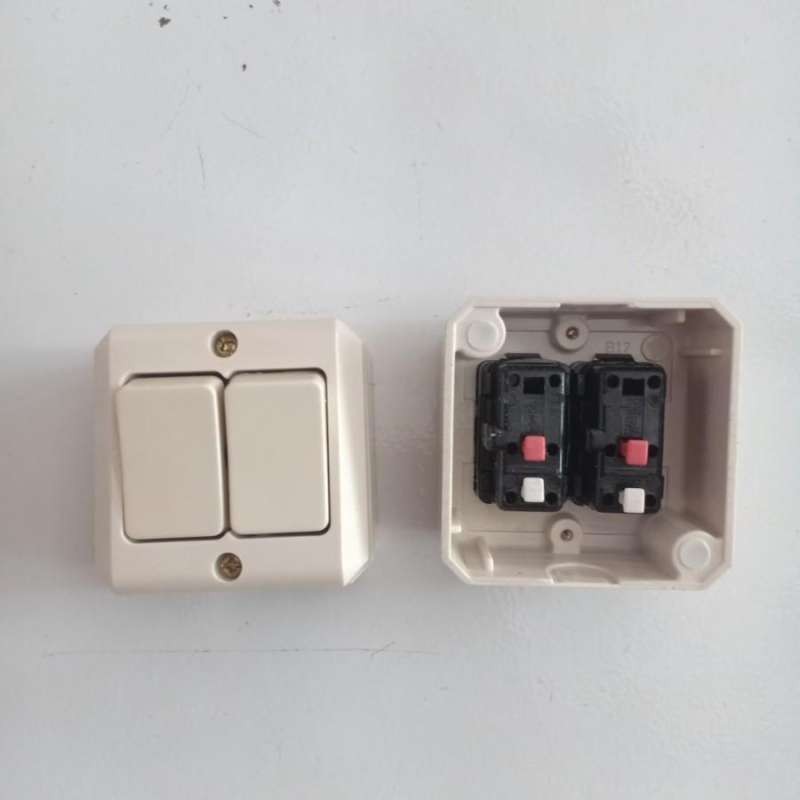 Jual Saklar Seri / Double Broco Outbow OB Tempel di Seller Toko Listrik ...
