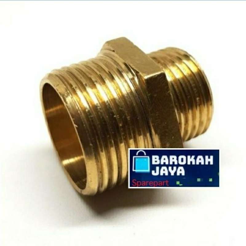 Jual Indogo Dobel Nepel 1/2 x 3/4 DRAT LUAR kuningan - Double Nipple/Nepple di Seller barokah ...