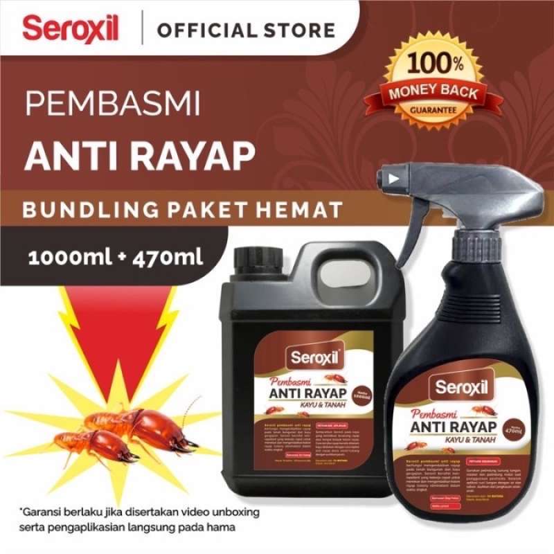 Promo Paket Racun Pembasmi Rayap Kayu / Tanah Semprot Ampuh 1L + 470Ml ...