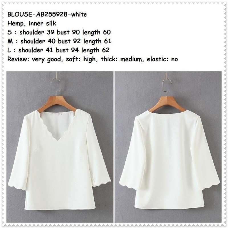 Blouse Wanita Putih Polos PRELOVED] Blouse Wanita Putih Polos, Fesyen
