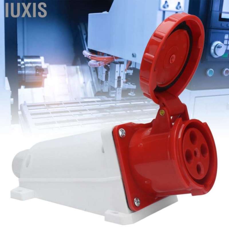 Jual Iuxis Socket Power Plug Industrial 4 Pin 3p + E Phase 380v 415v ...