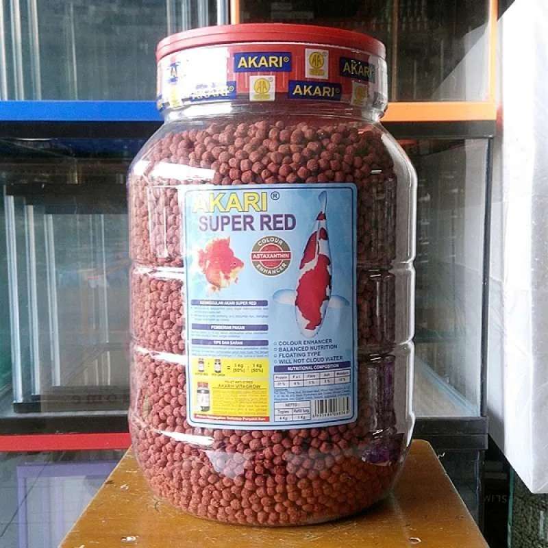 Promo Pelet Akari Super Red 4000 Gr / Makanan Ikan Diskon 12% di Seller ...