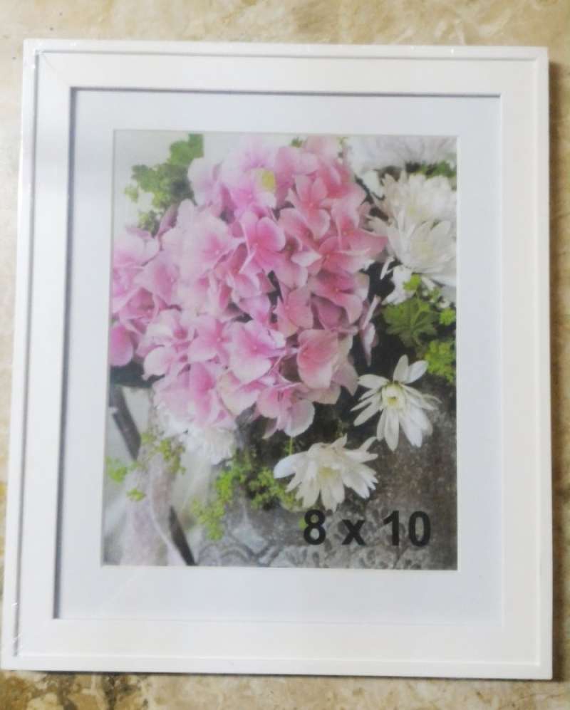 Jual Bingkai Foto 8r Putih Dengan Matteboard (lis) Kayu - Frame Photo ...