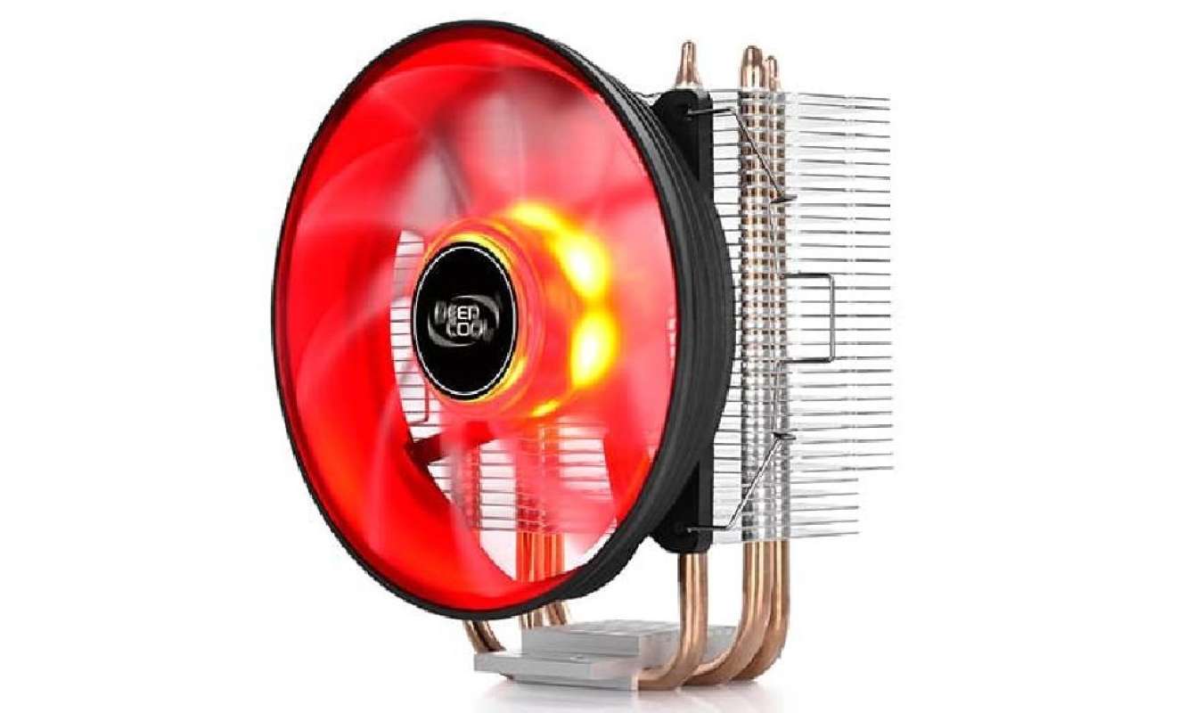 Jual DEEPCOOL CPU AIR COOLER GAMMAXX 300 R 12CM RED LED FAN 3 HEATPIPES ...