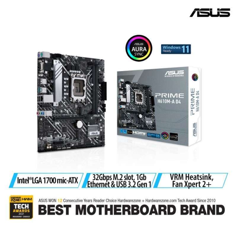 Jual ASUS PRIME H610M-A D4 Intel H610 LGA 1700 Micro ATX Motherboard di Seller Cullen darrel ...
