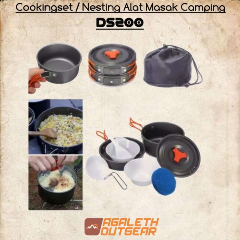 Jual Cookingset Nesting Alat Masak Camping DS200 di Seller W.O.R Shop ...
