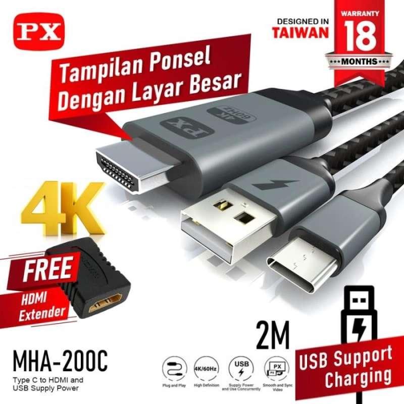 Jual Type C USB Smartphone ke TV HDMI Kabel 2 Meter Converter PX MHA ...