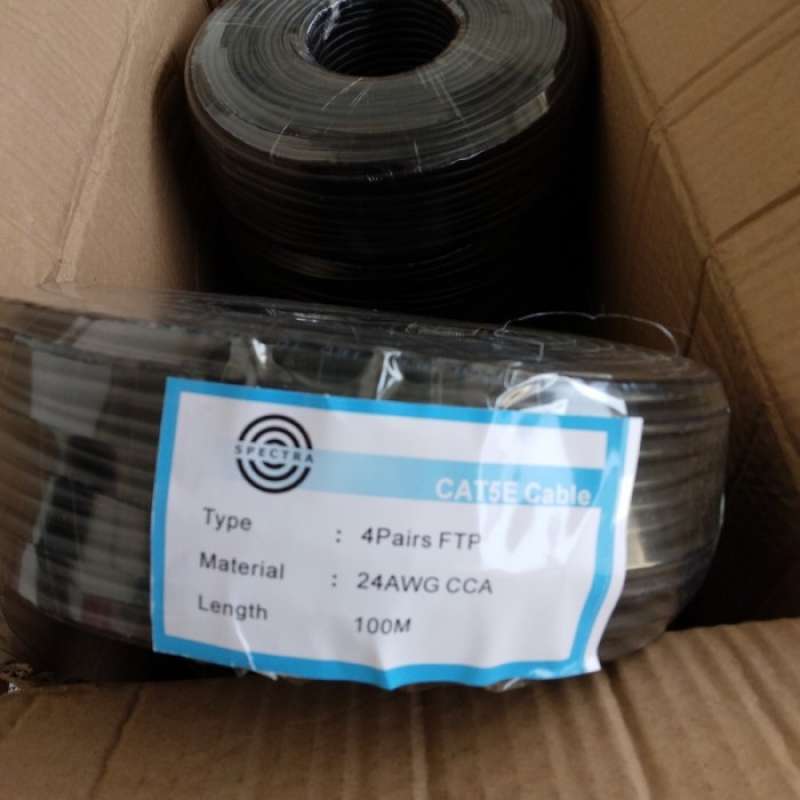 Promo Kabel Lan Outdoor Stp Ftp Cat 5E Spectra 100M Rj45 Siap Pakai Diskon 16% di Seller Ghazlan ...