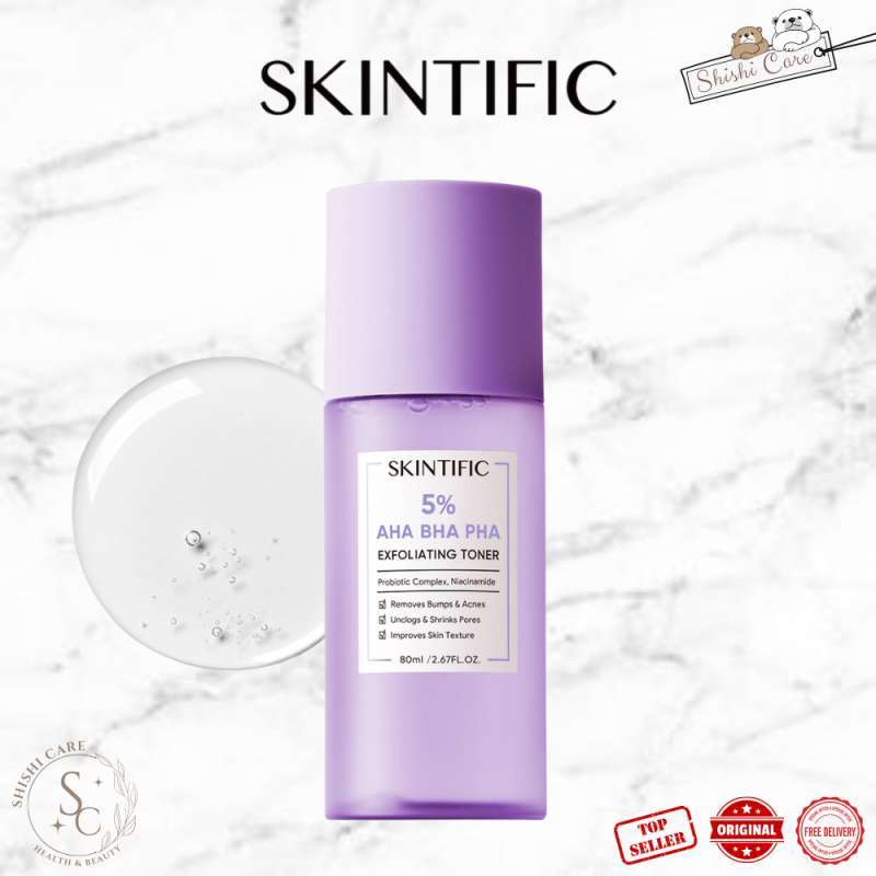 Promo [BPOM NA] SKINTIFIC 5% AHA BHA PHA Exfoliating Toner 80mL Diskon 26% di Seller shishi.care ...