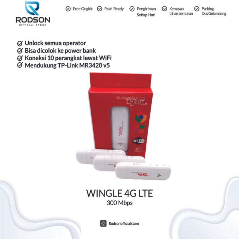 Jual Modem WIFI Wingle W8372 Telkomsel 4G LTE 300Mbps Unlocked All Operator di Seller Cullen ...