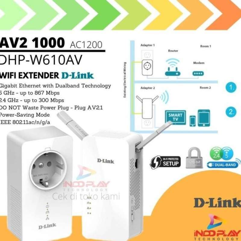 Jual Dlink D-link Powerline Wifi Extender Av2 1000 Dhp W610av W611av Ac1200 Di Seller Cullen ...