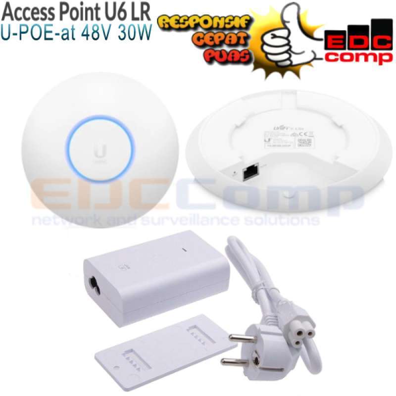 Jual Ubiquiti Unifi 6 Long Range | UAP 6 LR |U6 LR+U-POE-at 48V 30W ...