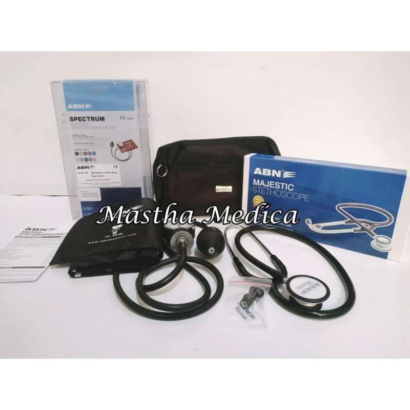 Jual Tensimeter ABN Spectrum Hitam dewasa + Stetoscope ABN Majestic ...
