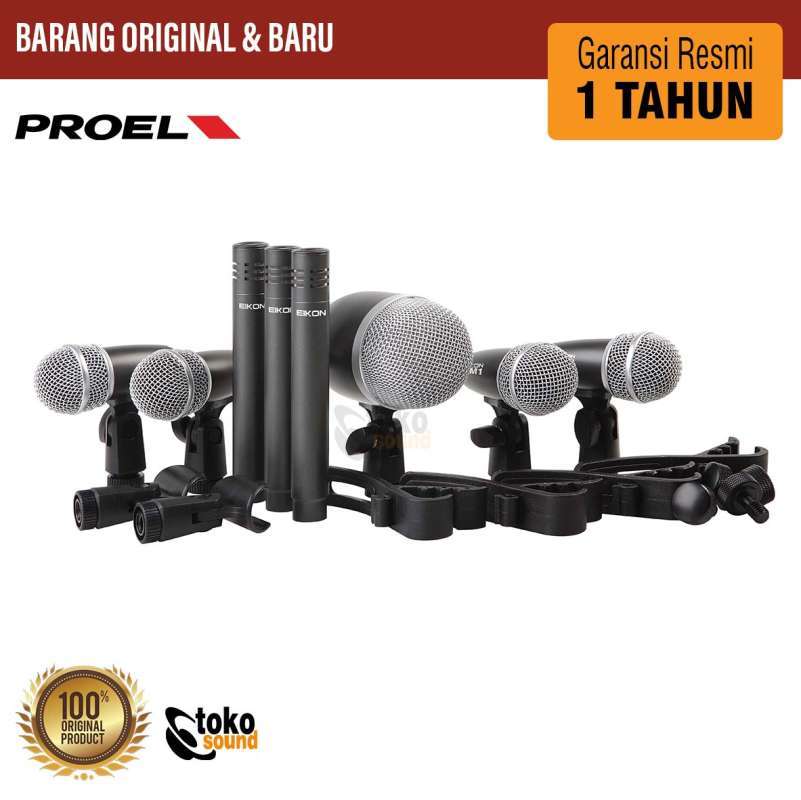 Jual PROEL EIKON DMH8XL - 8 PIECES DRUM MICROPHONE SET WITH CAS di Seller Tokosound Proaudio ...