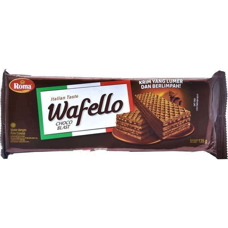 Jual ROMA WAFELLO WAFER CHOCO BLAS 130 GR di Seller PAMELLA SUPERMARKET ...