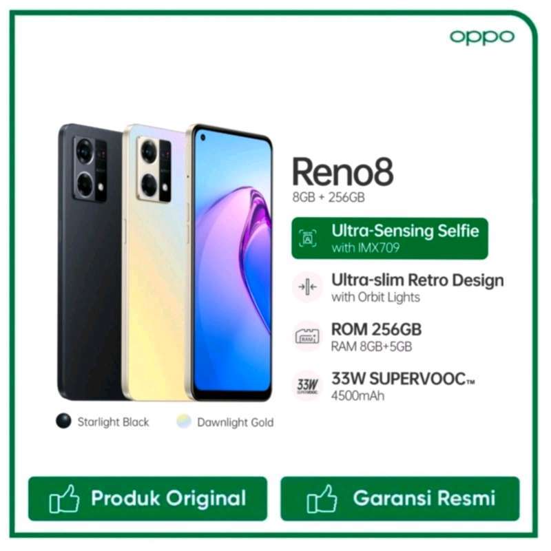 Jual Oppo Reno 8 4G 8/256 GB Garansi Resmi Indonesia di Seller Waloh ...