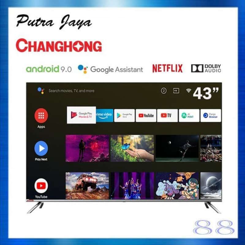 Jual Changhong Google Certified Android Smart TV 43 Inch 43H7 LED TV ...
