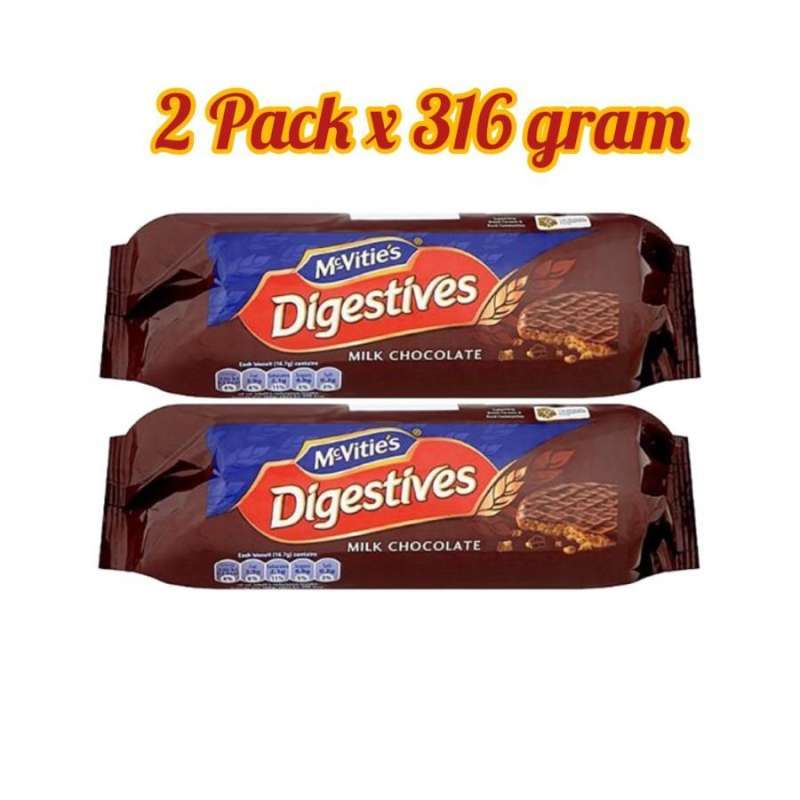 Jual Mcvities Digestives Milk Choco Twin Big Value Twin Pack 2 x 316gr ...