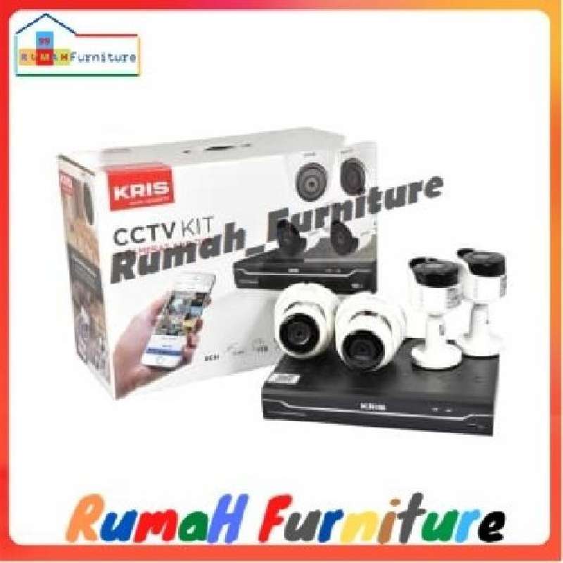 Jual Kris Set Cctv Ahd 4 Kamera 1080p H265 8ch Krisbow Camera di Seller ...