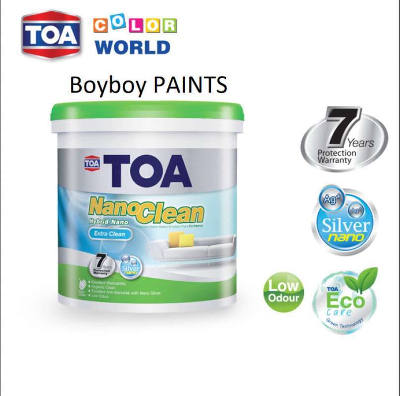 Promo Cat Tembok Interior Toa Nanoclean Extra Clean Putih (20 Liter ...