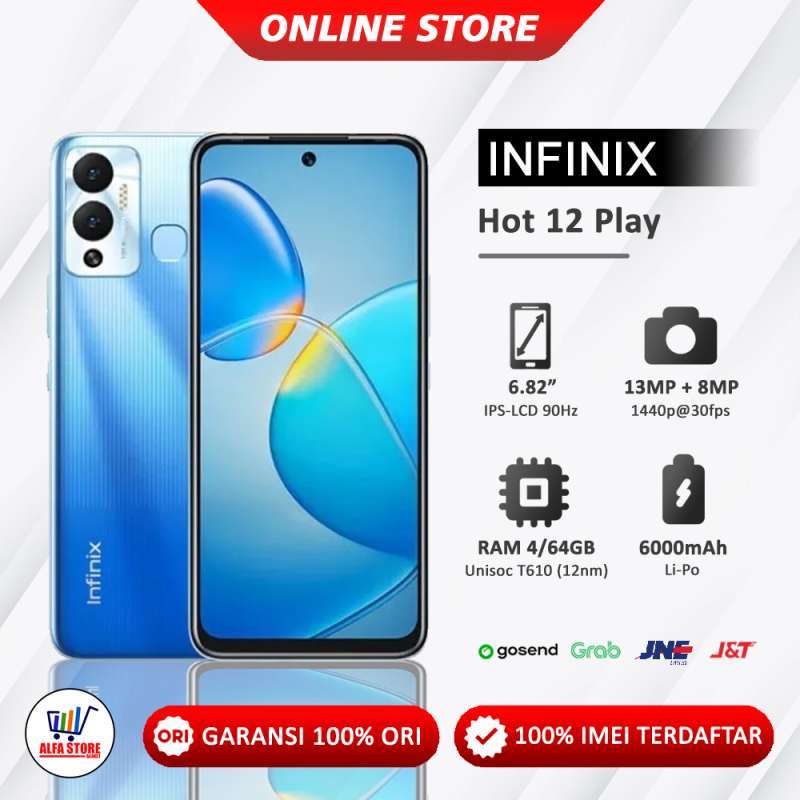 Jual Infinix Hot 12 Play RAM 4/64GB Garansi Resmi di Seller Alfastore ...