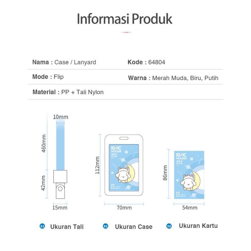Jual Korean Deli Name Tag Pegawai Kartu Tanda Pengenal Motif Doodle ...