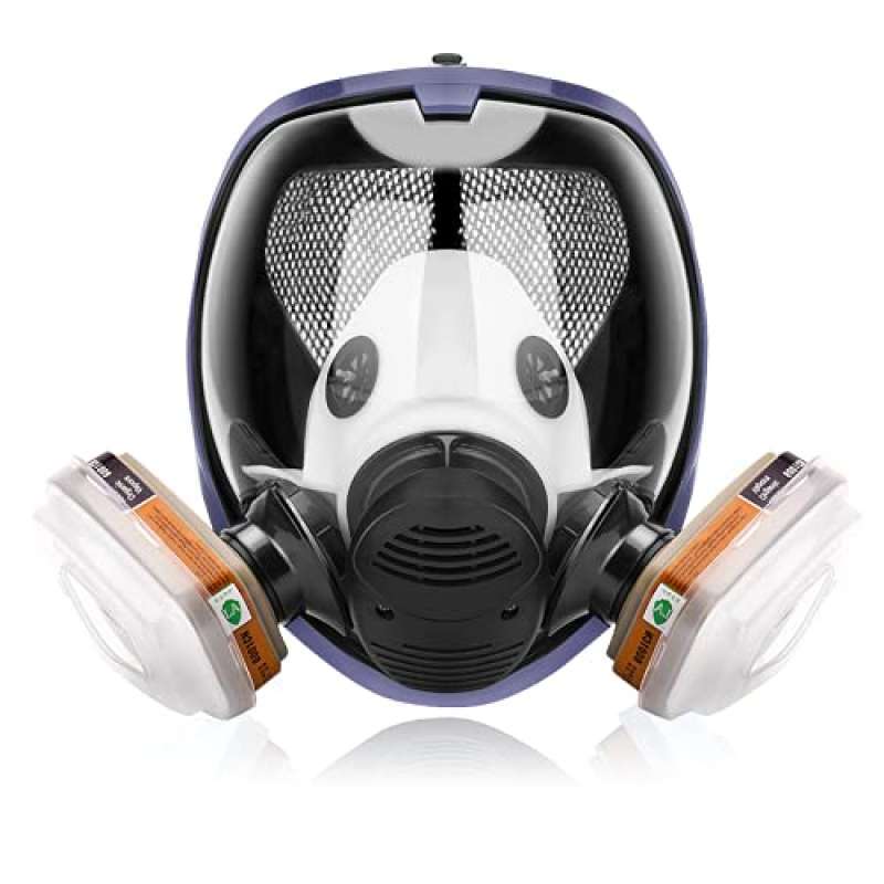 Jual 17in 1 Reusable Full Face Respirator Widely Used in Paint Sprayer ...