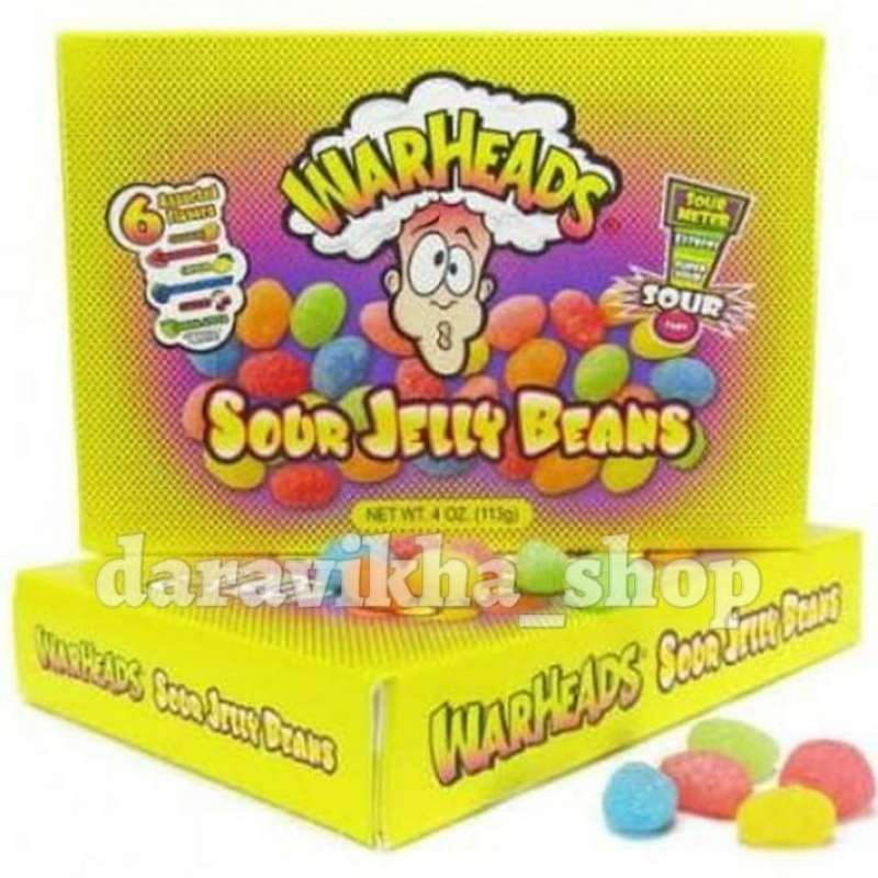 Jual Candy Warheads Sour Jelly Beans 99gr / Permen Di Seller Daravikha ...