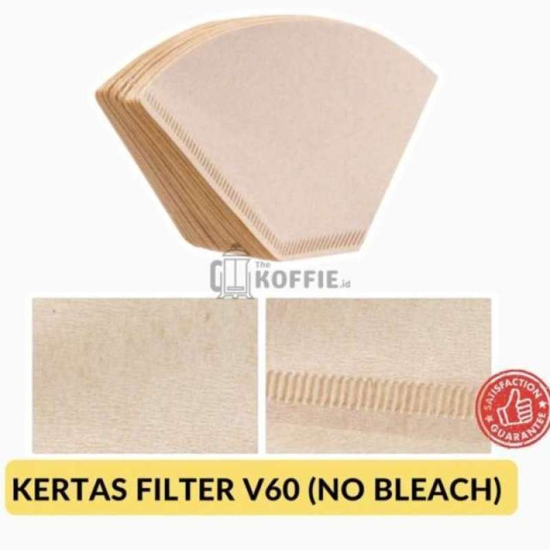 Jual Kertas Filter Kopi v60 Tanpa pewarna 100 Pcs / Food grade v60 di ...