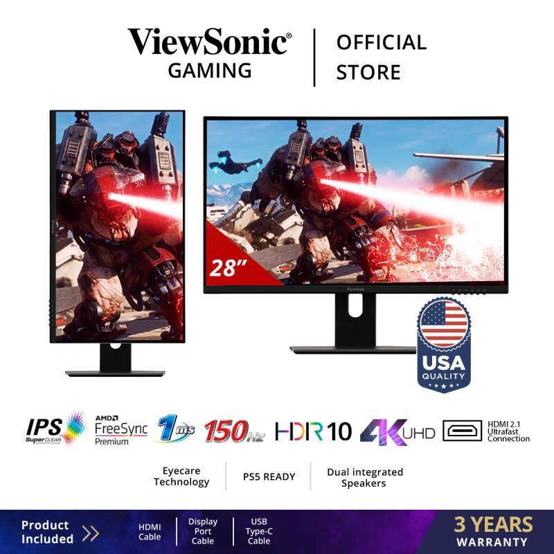 Jual ViewSonic Gaming Monitor VX2882-4KP 150Hz 1ms Best for PS5 di Seller ViewSonic - 1 Tech ...