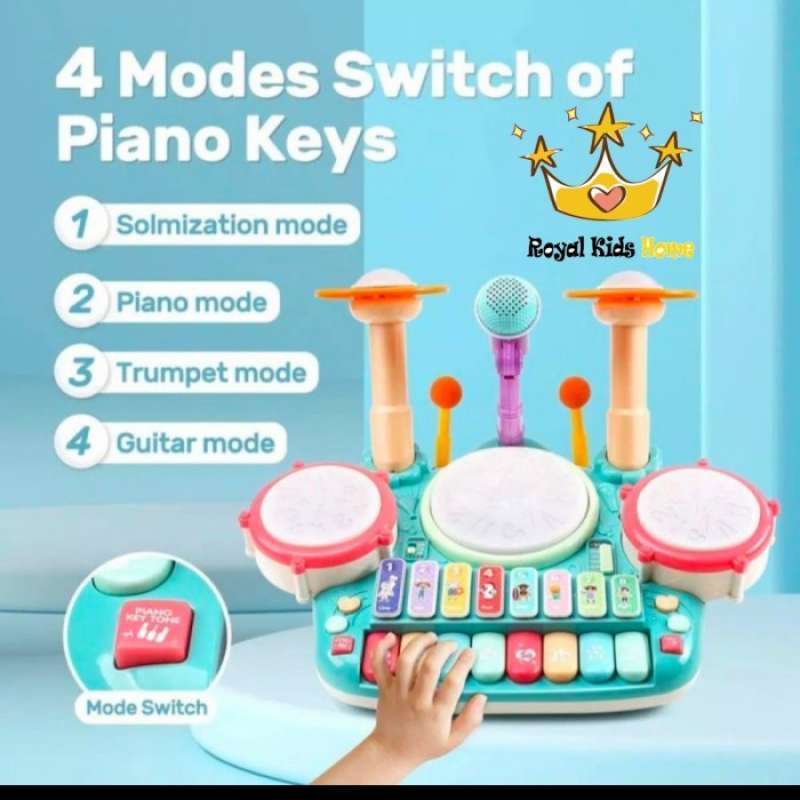 Jual Mainan Drum Piano/xylophone keyboard elektrik di Seller Louellaa ...