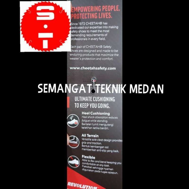 Jual 7110h Sepatu Safety Semi Boot Polos Industrial Hitam Cheetah 7110 ...