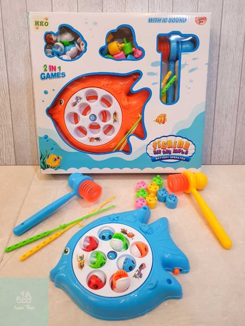Promo MAINAN ANAK 2 IN 1 FISHING GAMES & HIT THE MOLE PANCING IKAN 708 ...