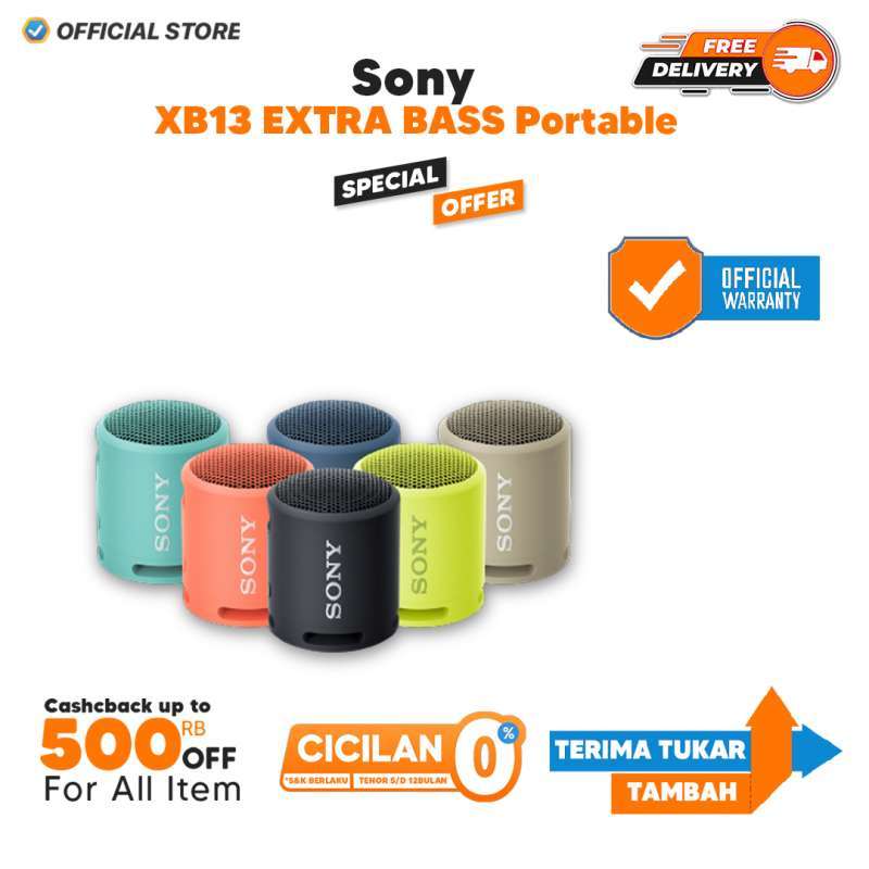 Jual Sony XB13 EXTRA BASS Portable Wireless Speaker Bluetooth SRS XB 13 ...