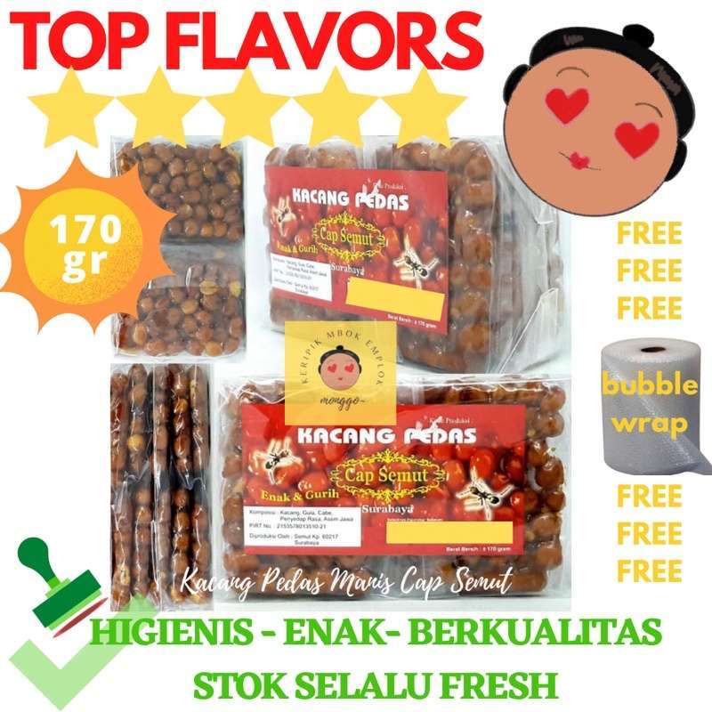 Jual Kacang Pedas Manis Cap Semut Cemilan Asli Surabaya Jajanan ...