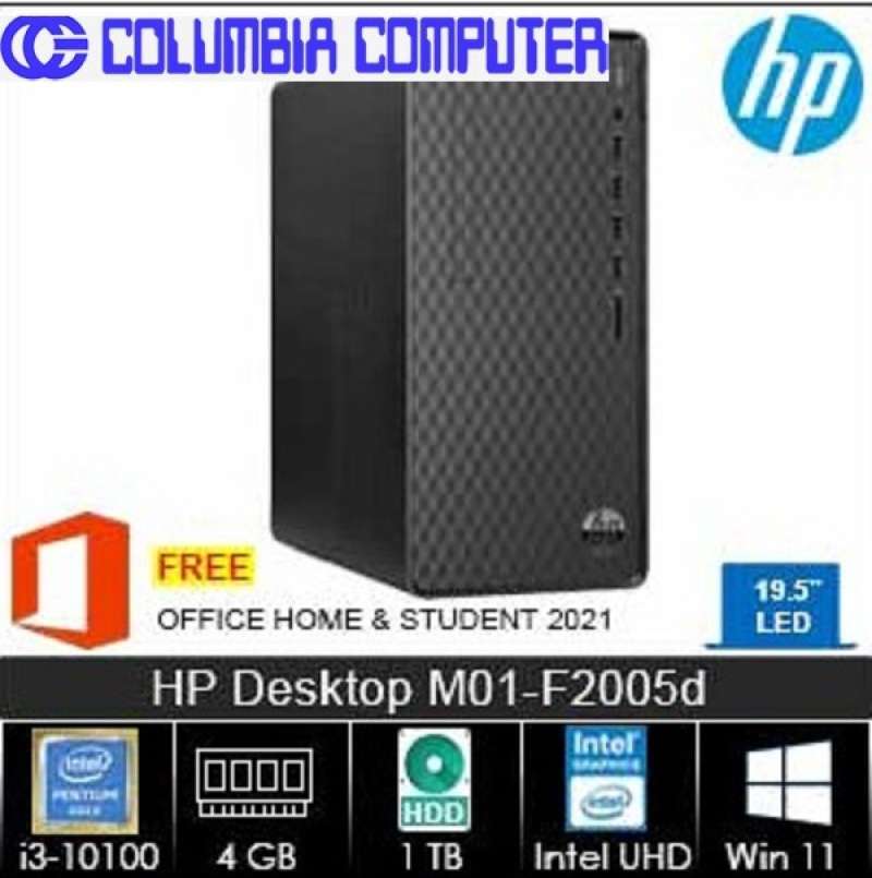 Jual HP Desktop M01-F2005d G6405 4GB 1TB 19.5LED Win11+OHS di Seller hp ...